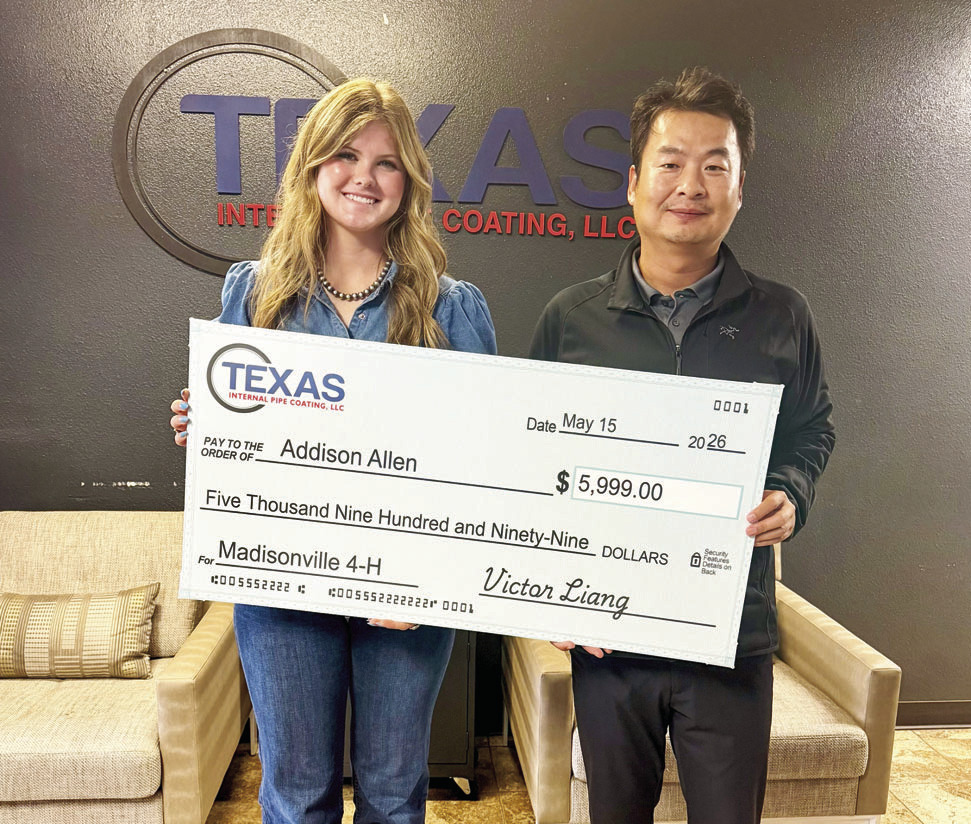 Texas Internal Pipe Coating backs two 4-H students at fair ...