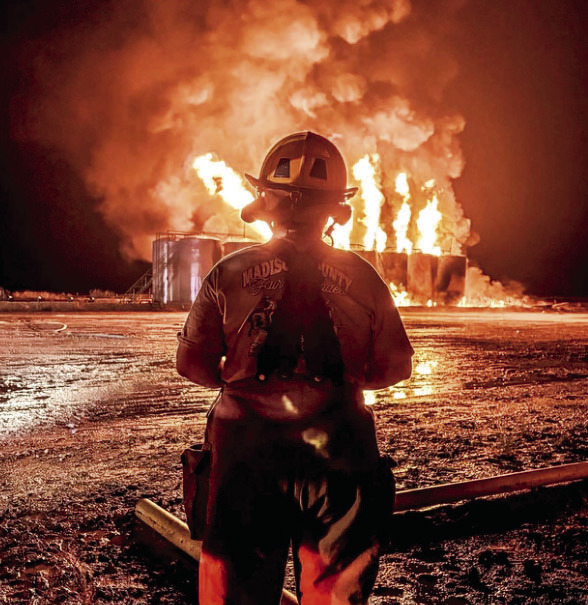 Lightning sparks late night oil well fire | Madisonville Meteor